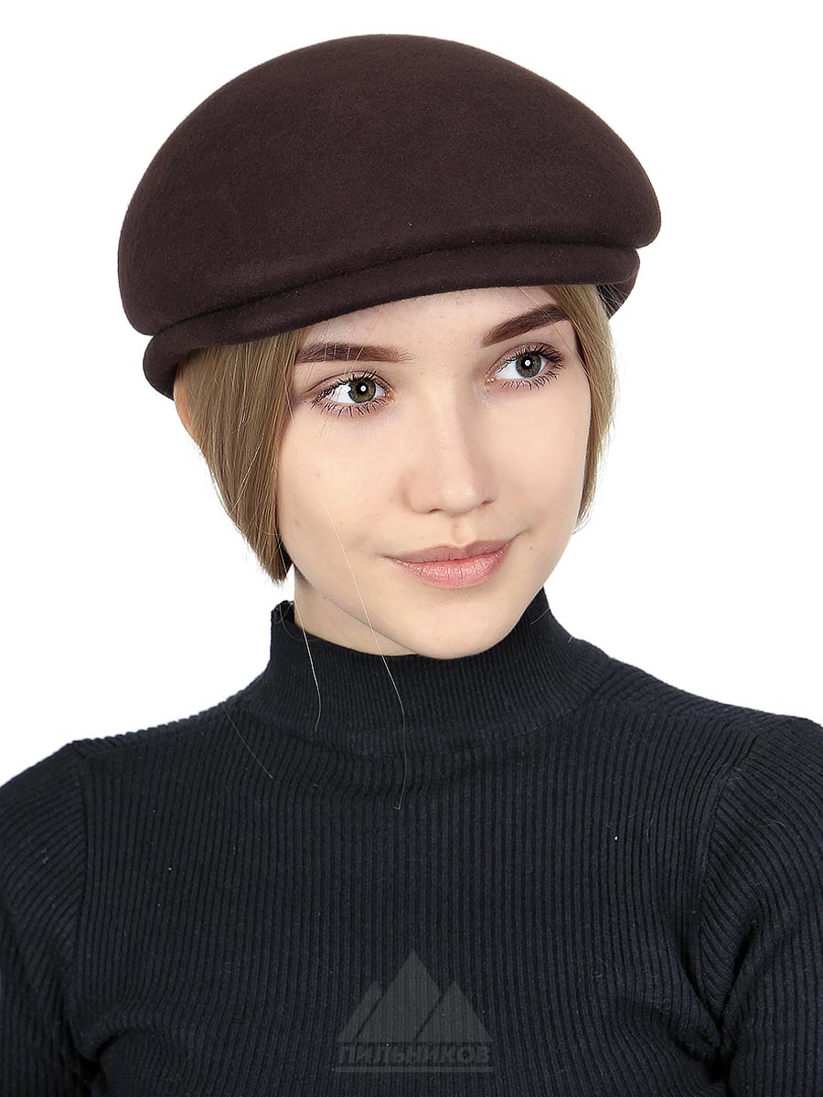 Женская кепка Юлиана из фетра классической формы с небольшим козырьком ...